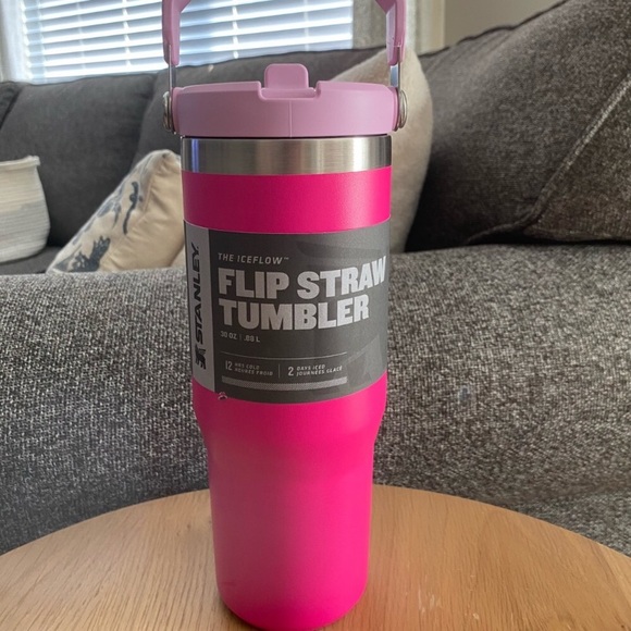 Stanley | Dining | Stanley 3oz Hot Pink Camelia Flip Straw Tumbler New ...